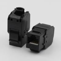 China Black Cat6 Keystone Jack 180 Degree Toolless UTP RJ45 8P8C for sale