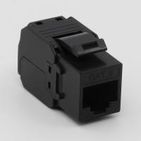 China Black Cat6 Keystone Jack 180 Degree Toolless UTP RJ45 8P8C for sale