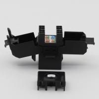China Black Cat6 Keystone Jack 180 Degree Toolless UTP RJ45 8P8C for sale