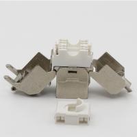 China Zinc Alloy Cat6 STP Keystone Jack 180 Degree Toolless RJ45 8P8C for sale