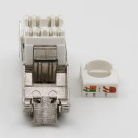 China Zinc Alloy Cat6 STP Keystone Jack 180 Degree Toolless RJ45 8P8C for sale
