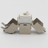 China Zinc Alloy Cat6 STP Keystone Jack 180 Degree Toolless RJ45 8P8C for sale