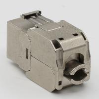 China Zinc Alloy Cat6 STP Keystone Jack 180 Degree Toolless RJ45 8P8C for sale