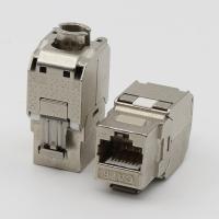 China Zinc Alloy Cat6 STP Keystone Jack 180 Degree Toolless RJ45 8P8C for sale