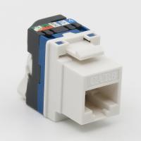 China Toolless Cat6 Keystone Jack UTP RJ45 180 Degree 8p8c White for Network Wiring for sale