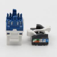 China Toolless Cat6 Keystone Jack UTP RJ45 180 Degree 8p8c White for Network Wiring for sale