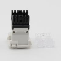 China PC UTP Cat6 Keystone Jack Australia Type RJ45 8P8C 180 Degree White Black for sale