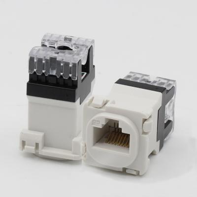 China PC UTP Cat6 Keystone Jack Australia Type RJ45 8P8C 180 Degree White Black for sale