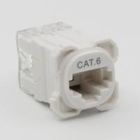China Australia RJ45 Cat6 UTP Keystone Jack 8P8C 180 Degree White for sale