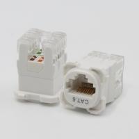 China Australia RJ45 Cat6 UTP Keystone Jack 8P8C 180 Degree White for sale