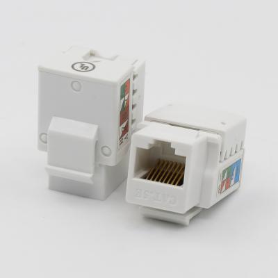 China UL Listed Cat5e Keystone Jack 90 Degree RJ45 Ethernet Wall Socket 8P8C for sale