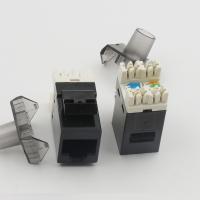 China Black Cat5E Keystone Jack Rj45 Inline Keystone Coupler 8p8c for sale