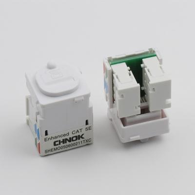 China Cat5e RJ45 Keystone Jack 8P8C 90 Degree UTP AWG 24-26 with Dust Cover for sale