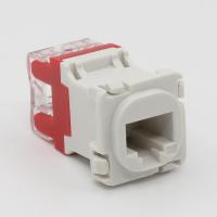 China Red Cat5e RJ45 Keystone Jack 180 Degree Australia Ethernet Wall Punch Down for sale