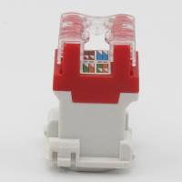 China Red Cat5e RJ45 Keystone Jack 180 Degree Australia Ethernet Wall Punch Down for sale