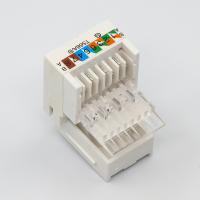China UTP Toolless Cat5e Keystone Jack 8P8C 90 Degree RJ45 Female Punch Down 128 Type for sale