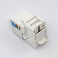 China Dust Proof Cat5E Keystone Jack Female 8P8C RJ45 90 Degree Coupler 128 Type for sale