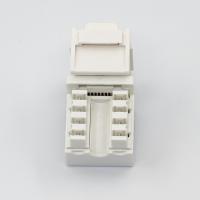 China Dust Proof Cat5E Keystone Jack Female 8P8C RJ45 90 Degree Coupler 128 Type for sale