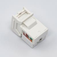 China Dust Proof Cat5E Keystone Jack Female 8P8C RJ45 90 Degree Coupler 128 Type for sale