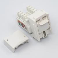 China Dust Proof Cat5E Keystone Jack Female 8P8C RJ45 90 Degree Coupler 128 Type for sale