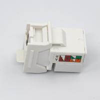 China Dust Proof Cat5E Keystone Jack Female 8P8C RJ45 90 Degree Coupler 128 Type for sale