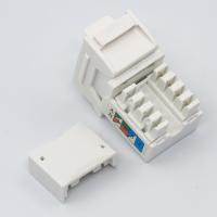 China Dust Proof Cat5E Keystone Jack Female 8P8C RJ45 90 Degree Coupler 128 Type for sale
