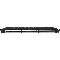 China 19 Inch 1U 24 Port Blank Keystone Patch Panel AMP Unshielded UTP Cat5e Cat6 for sale