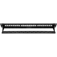 China 19 Inch 1U 24 Port Blank Keystone Patch Panel AMP Unshielded UTP Cat5e Cat6 for sale