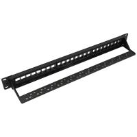 China 19 Inch 1U 24 Port Blank Keystone Patch Panel AMP Unshielded UTP Cat5e Cat6 for sale
