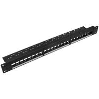 China 19 Inch 1U 24 Port Blank Keystone Patch Panel AMP Unshielded UTP Cat5e Cat6 for sale