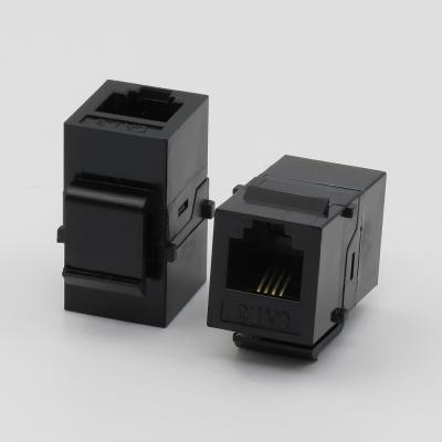China 90 Degree RJ11 Inline Coupler 6P4C Cat3 Telephone Keystone Jack 90° for sale