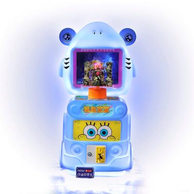 China Colorful Shark Coin Pusher Arcade Machine for Kids - 58×63×117CM Size, 35KG Weight with 110V/220V/230V Voltage for sale