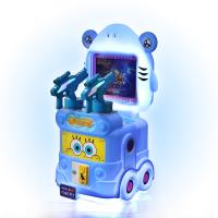 China Colorful Shark Coin Pusher Arcade Machine for Kids - 58×63×117CM Size, 35KG Weight with 110V/220V/230V Voltage for sale