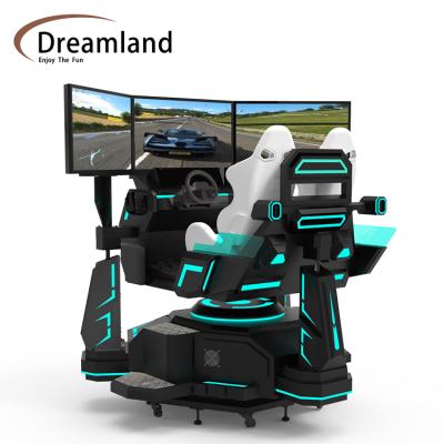 China Dreamland DL-CR02 3DOF Car Racing Simulator - 150W Power, 32×3 Inch Display, Metal Construction for sale