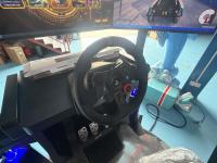 China Dreamland 150W Car Racing Game Machine with 3DOF Motion Simulator 180x185x200cm Metal Arcade for sale