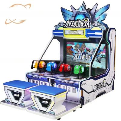 China 100W 4-Player Ball Shoot Arcade Machine with 6 Game Levels - 1800x2650x2700mm Dimensions for sale