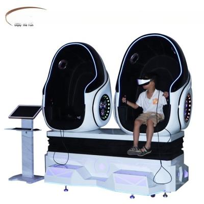 China Coin Operated 9D VR Egg Chair Simulator 360 Degree Double Players 205cm 200kg for sale