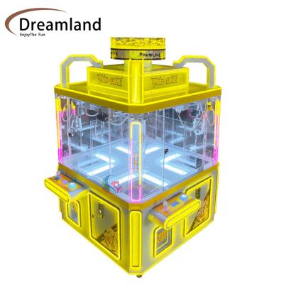 China CE Certified 4 Player Coin Operated Claw Crane Machine 135x135x175cm Arcade Game for sale