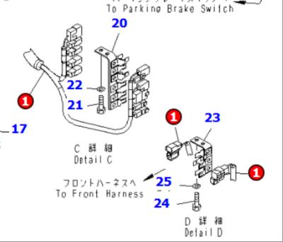China Komatsu Wheel Loader Original WIRING HARNESS 418-06-32465 for sale