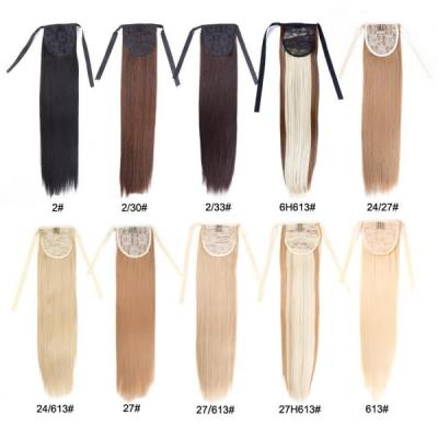 China 100% Remy Human Hair Straight Ponytail Extension Tape In for Black Hair 16 Inch 80g for sale