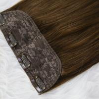 China 10 Inch One Piece Clip In Hair Extensions 100% Remy Human Hair 120g Custom Length Color for sale