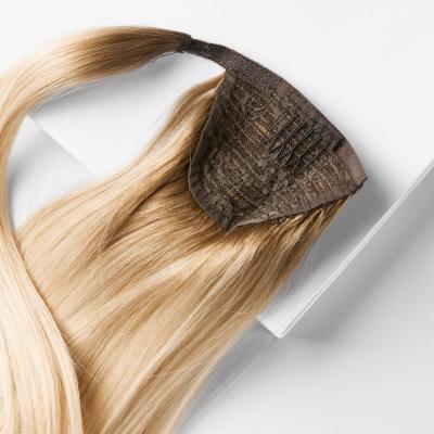 China 32 Inch Straight Remy Human Hair Clip In Ponytail Extension 120g for sale