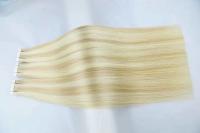 China Silky Soft Human Hair Tape In Extensions 22 Inch 100g Dark Brown Reusable for sale