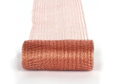 China Corrugated Copper Metal Mesh Roll 130mm Width 0.23mm Wire for Alcohol Distillation Packing for sale