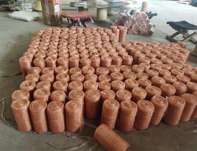 China 0.17mm Knitted Copper Wire Mesh Roll for Gas Liquid Filtration 40-600mm Width for sale