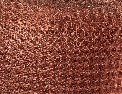China 0.16mm 4 Inch 100mm Width C11000 Knitted Copper Mesh Slug Control for sale
