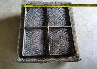 China SS316L Rectangle Mesh Pad Mist Eliminator 1100x450mm For Scrubber for sale