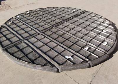 China Round Stainless Steel 316 Wire Mesh Demister Pad 1400mm 3 Sections for Wet Scrubber for sale