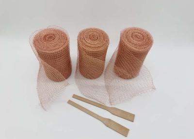 China Pure Copper Mesh Roll 4x40 Inch Stuff Fit Wire Mesh for Gap Blocker Fill Fabric for sale