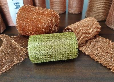 China Copper Knitted Wire Mesh Roll 5in x 100ft 0.12mm Diameter for Barrel Cleaning for sale